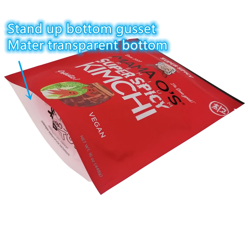 Kimchi Bag Custom Printing - Resealable Food Grade Plastic