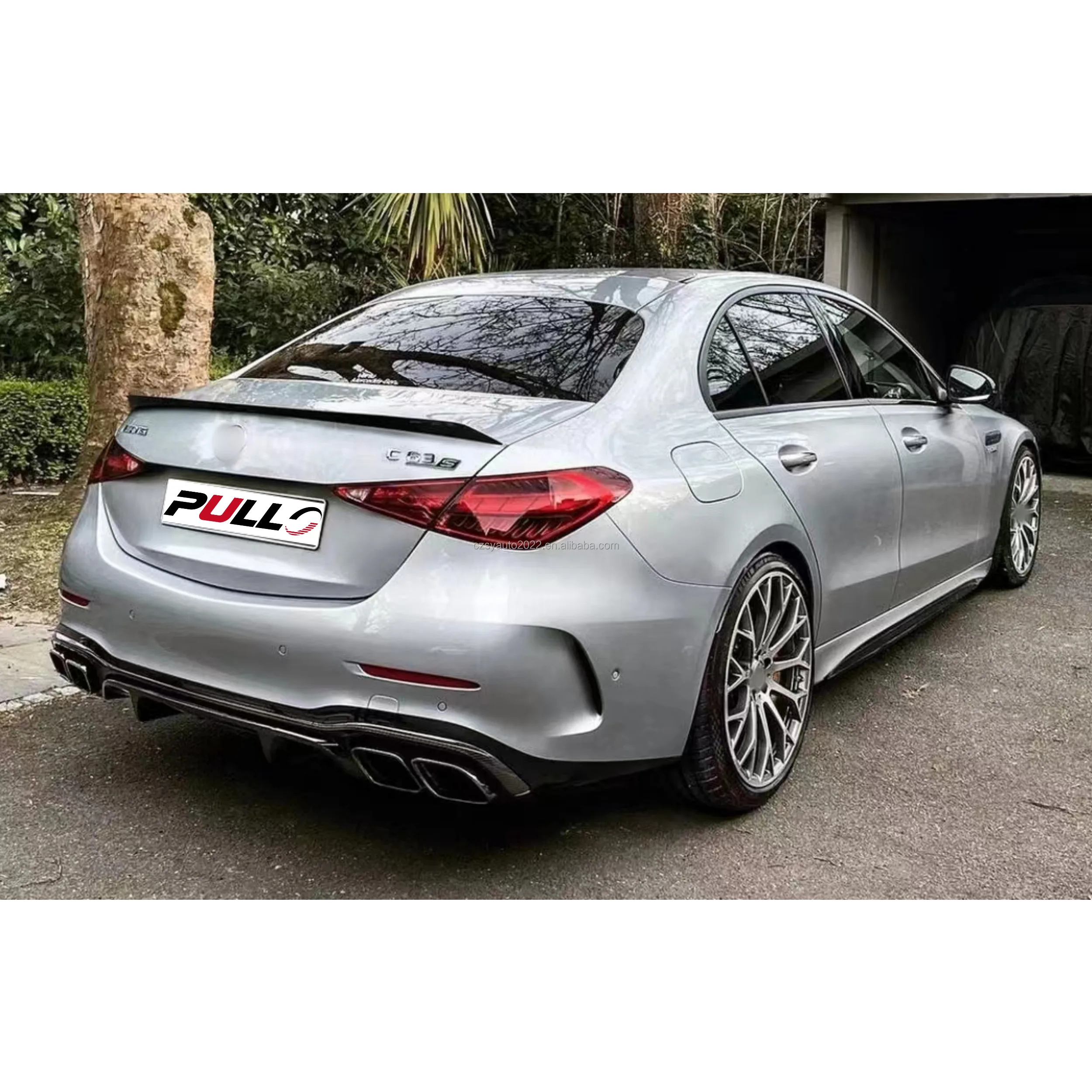 Body Kit Include Rear Diffuser Tail Pipes For Mercedes Benz C Class ...