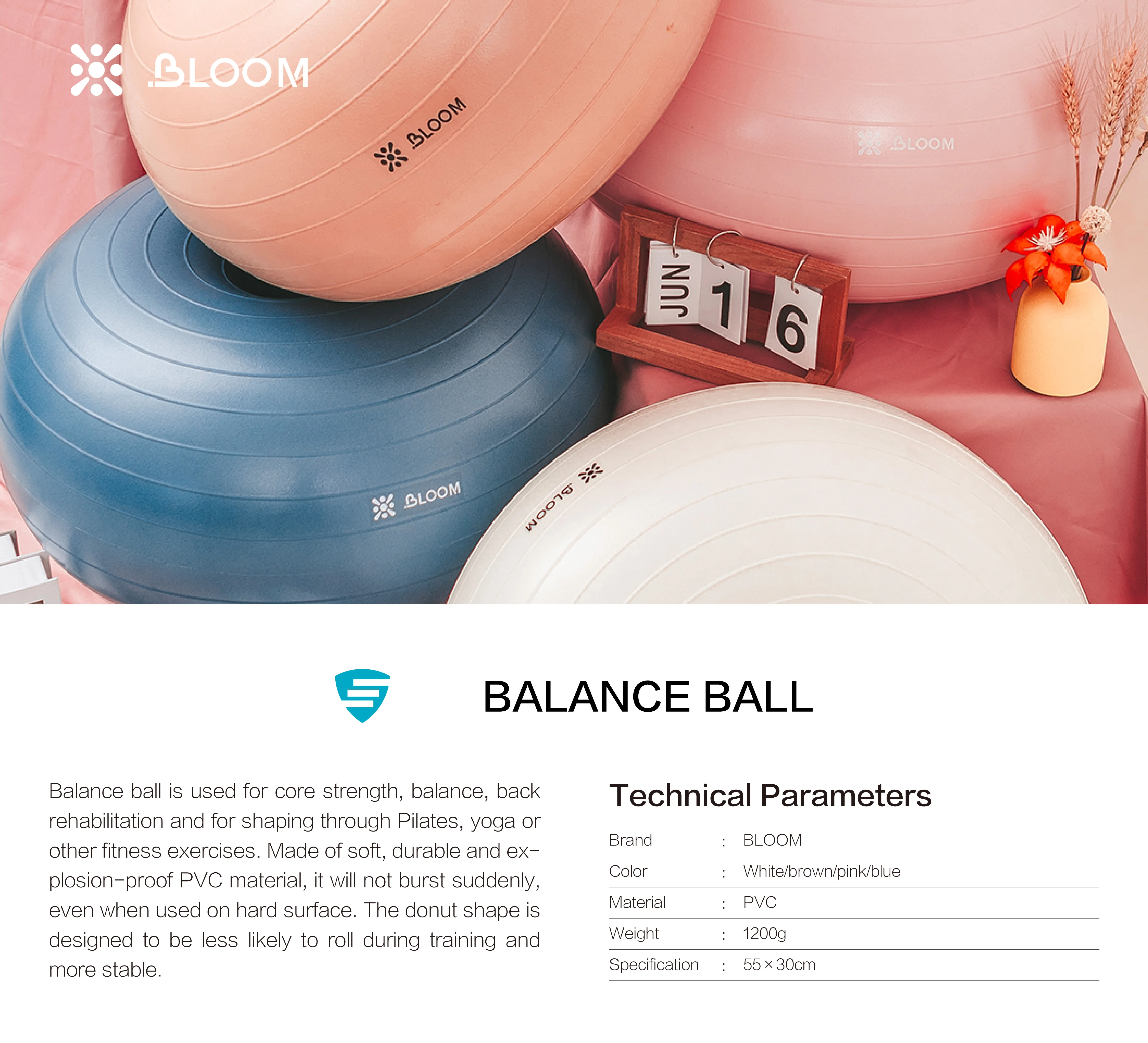 Inflatable Yoga Chair - Balance Donut Ball for Gym & Home