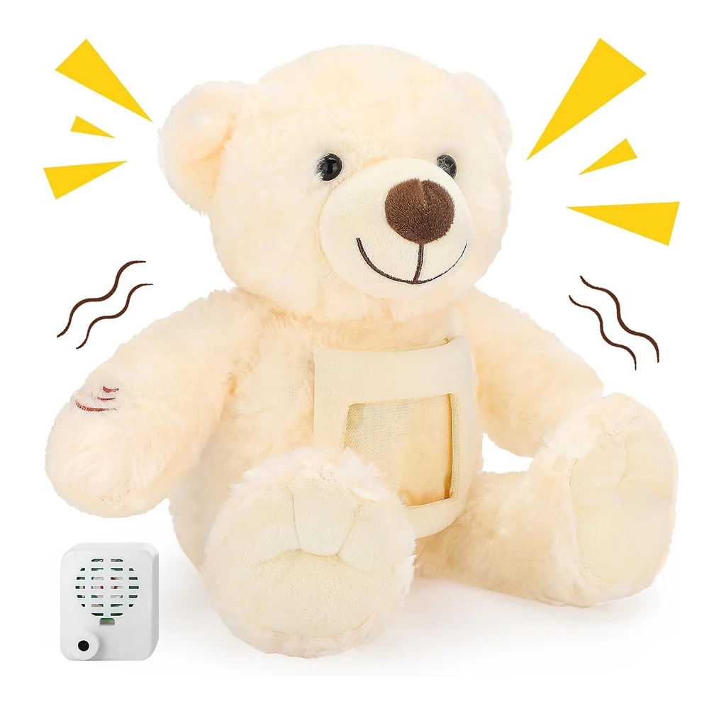 Custom Remembrance Bear Plush Stuffed Animal Holding Picture Recorder ...