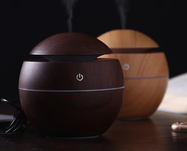 Portable Design Mushroom Wood Moisture Humidifier Air Purifier Usb Mini ...