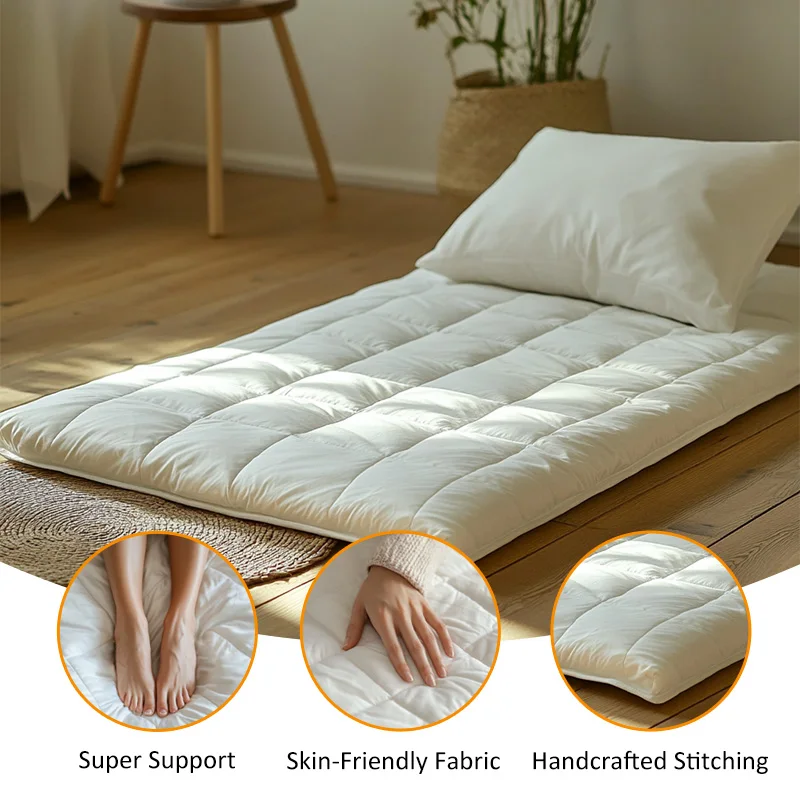 Japanese Floor Futon Mattress Foldable Portable Floor Lounger Bed Roll ...