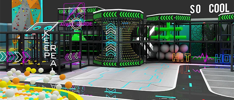 Zhongyi Adults Kid Indoor Amusement Jump Trampoline Park