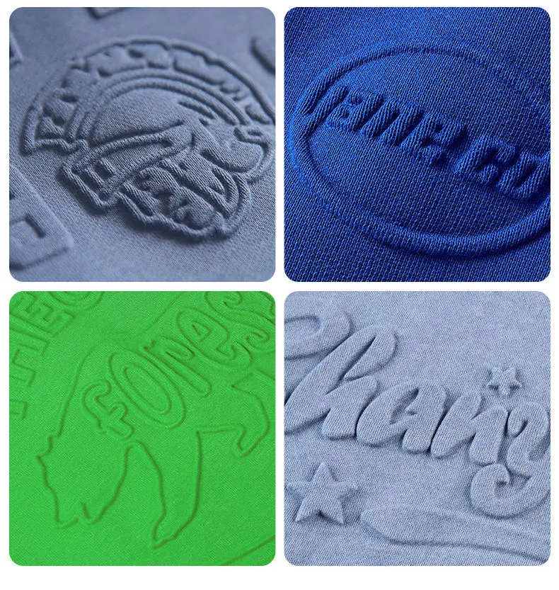 Custom High Quality Oversize 100% Cotton 3D Embossing T Shirt Emboss ...