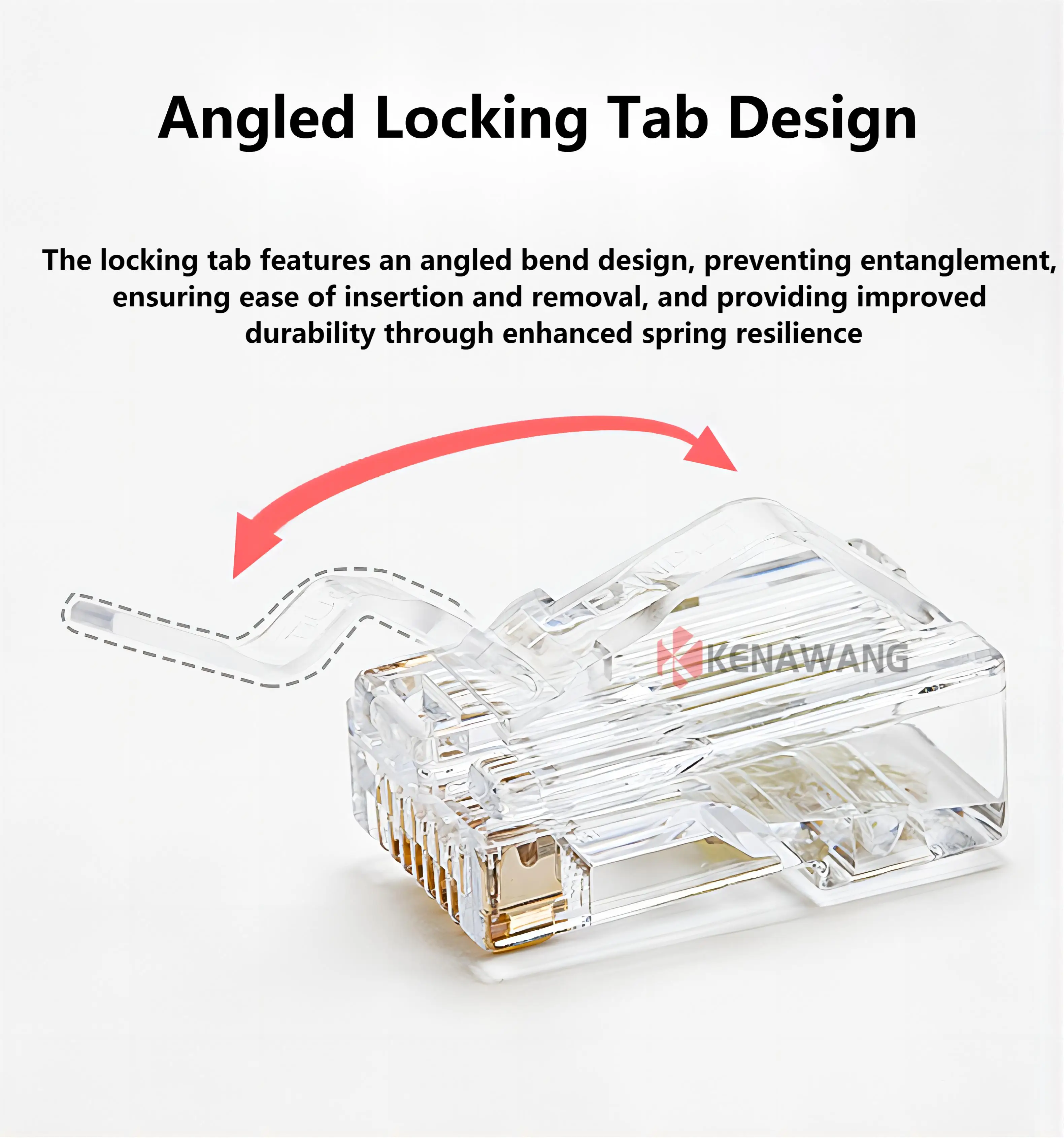 UTP Cat6 RJ11 RJ45 Connector - Gold Plated, Stranded Cable