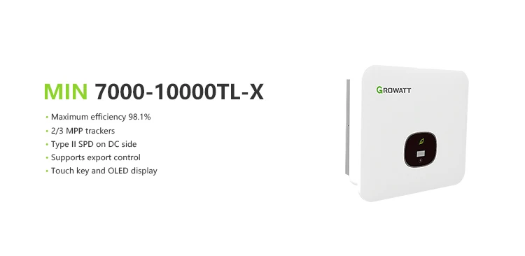 Growatt On Grid Inverter Min 10000tl-x Single Phase 7kw 8kw 9kw 10kw ...