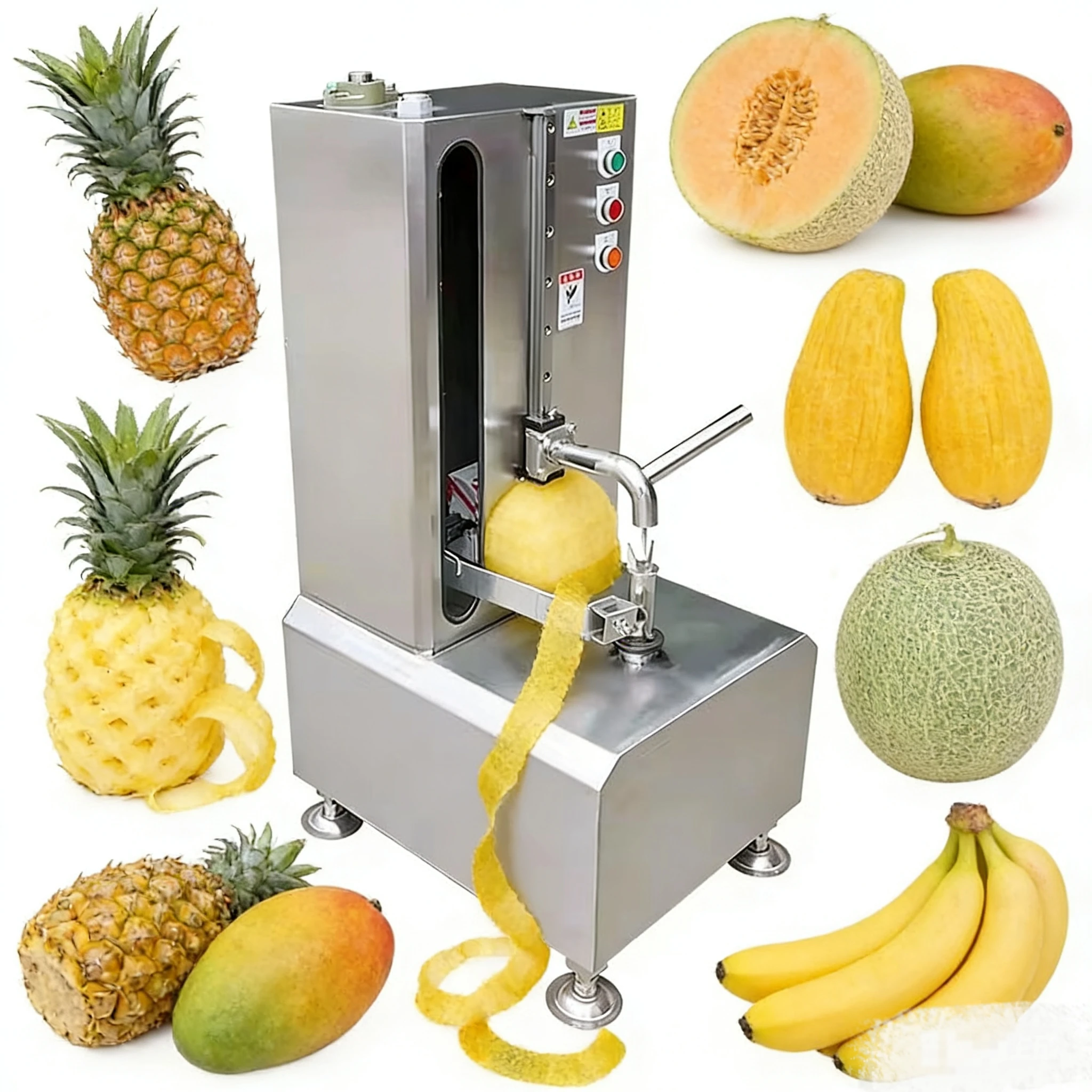 Big Fruit Skin Peeling Machine Pineapple Peeling Machine/ Fruit Peeler ...