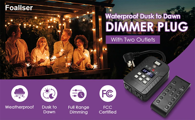 Smart Dimmable Timer Outlet With Remote Control | Compatible With LED ...