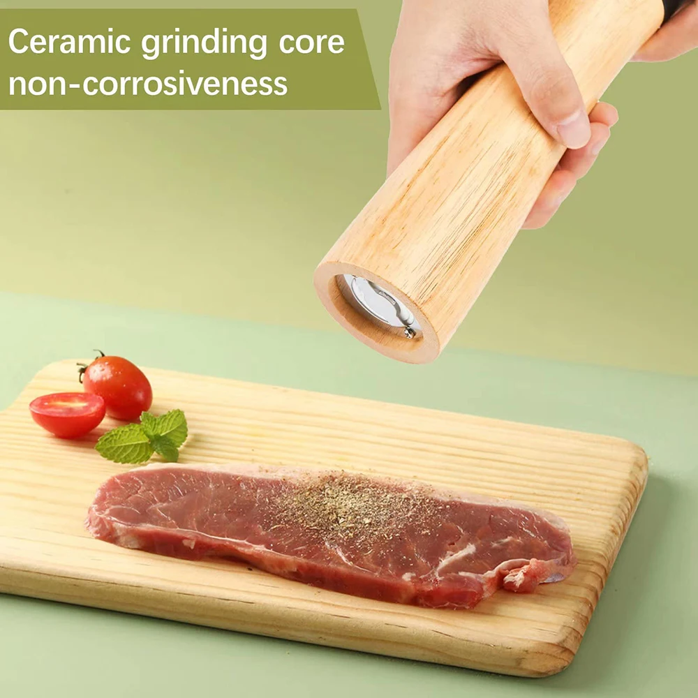 Manual Smart Kitchen Tools Wood Salt and Pepper Mill Grinder Salt and ...