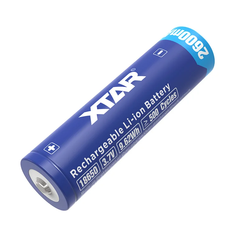 Xtar Icr18650 Piles Rechargeables Li Ion Icr 18650 3.7v 2600mah Bateria ...