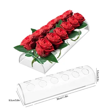 Clear Rectangular Acrylic Vase Flower Acrylic Box Acrylic Flower ...