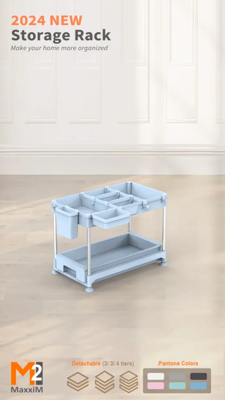 2 Tier Multi Purpose Pull Out Under Sink Organizer Storage For Bathroom ...