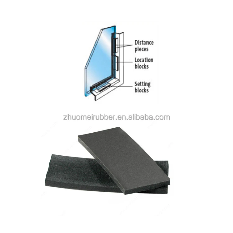 Zhuomei Black EPDM Rubber Setting Block - Durable & Versatile