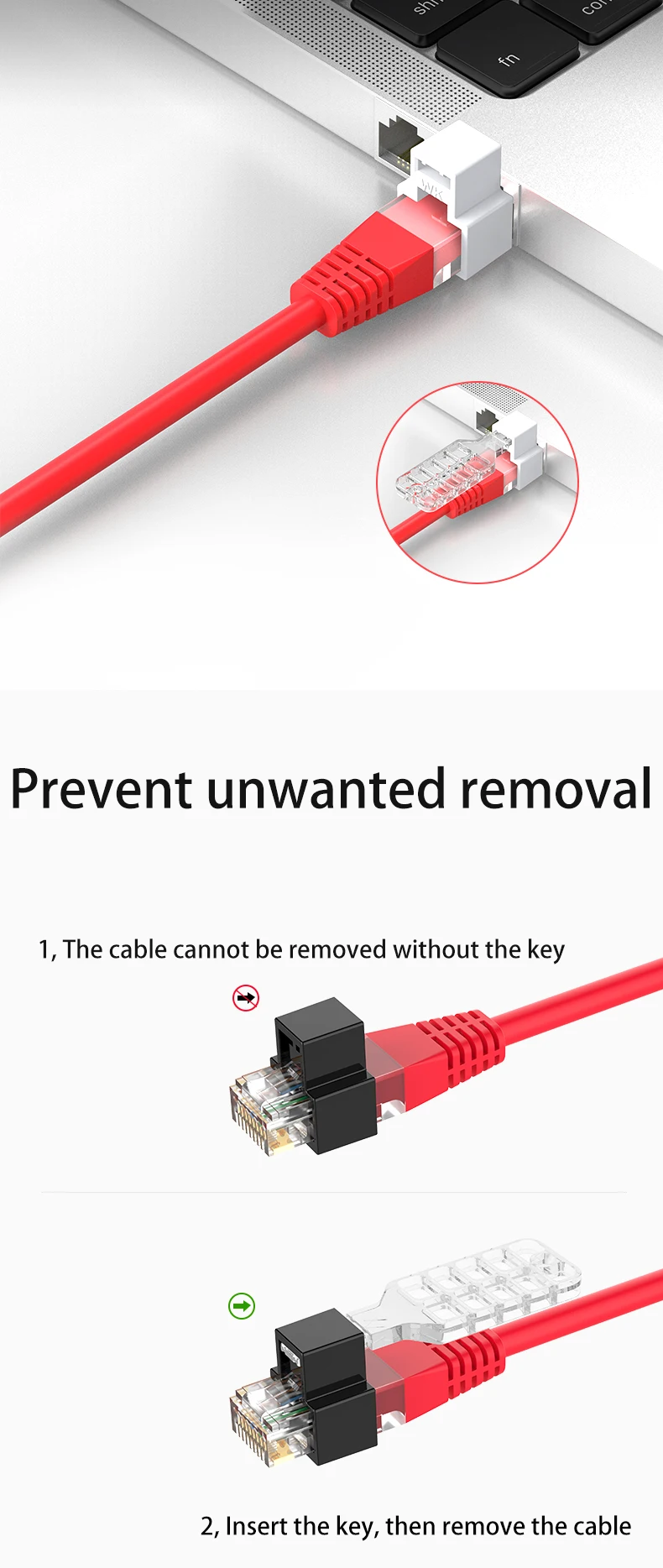Secure Your Network with RJ45 Cable Locks by WECONFIG