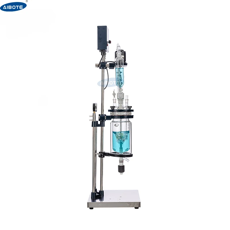 AIBOTE 5L Borosilicate Glass Reactor for High Pressure Oxidation