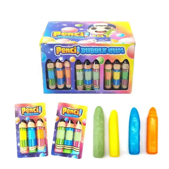 Happyday Funny Crayon Chewing Gum Multi Color Fruit Flavor - Buy Bubble ...