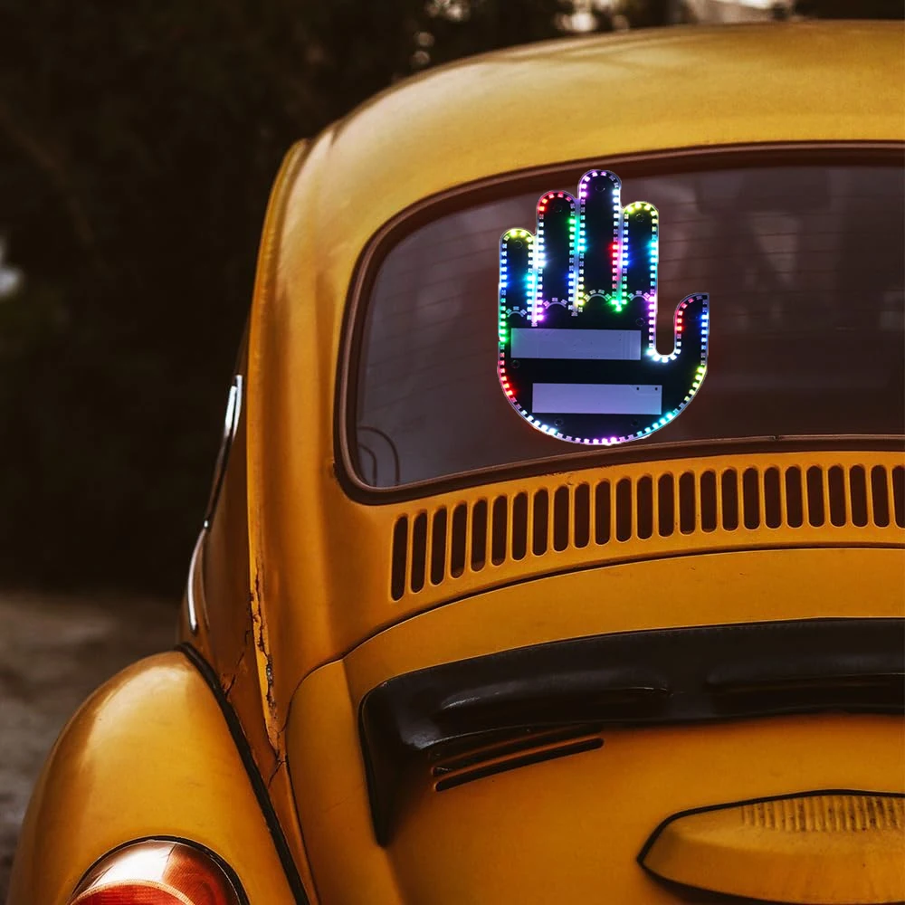 Rgb Smart Car Led Finger Sign Electronic Signs For Cars - Buy Finger ...
