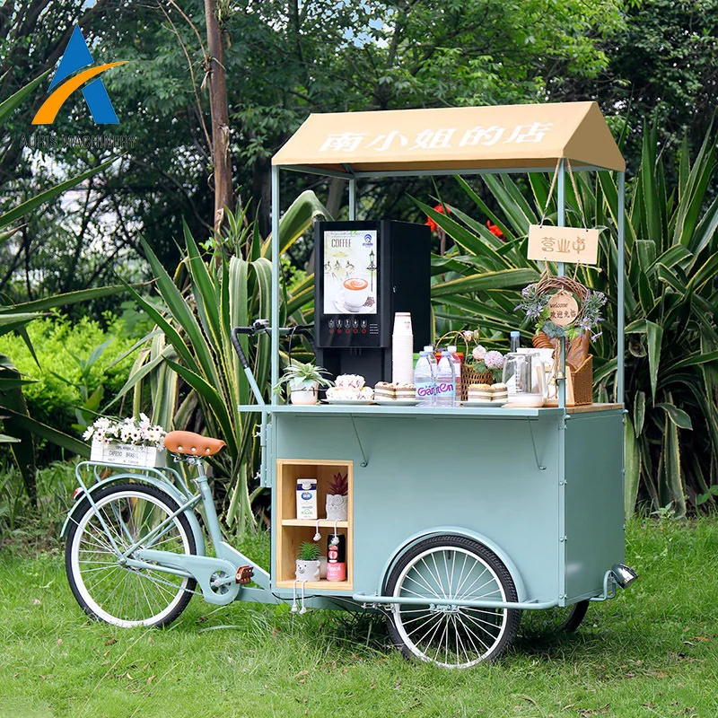 New Design Outdoor Mobile Coffee Tricycle Food Bike For Sale Tricycle ...