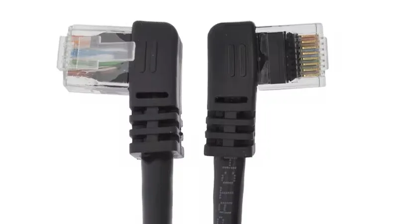 Right Angle Cat 6 Utp Cable Rj45 Ethernet Patch Cords Straight - Buy ...