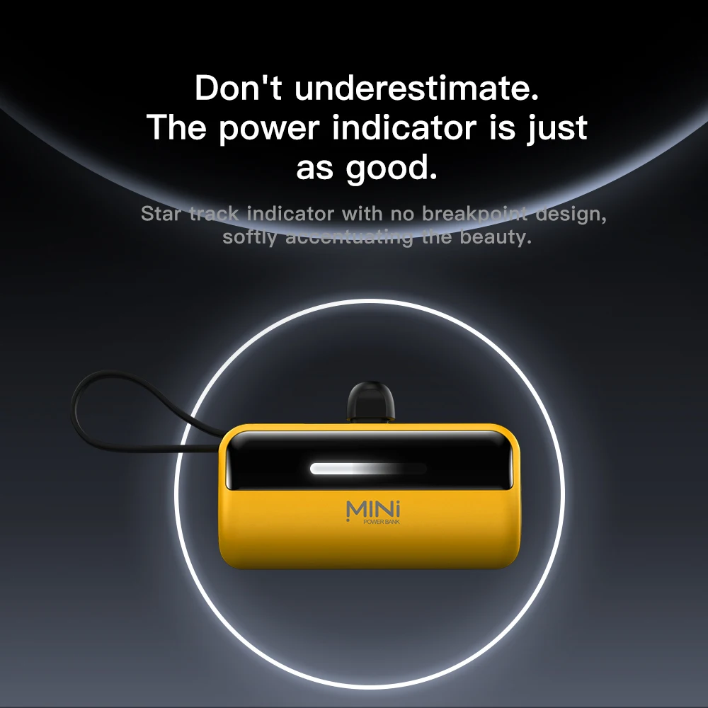 Factory Super Mini Portable Capsule 5000mah Type C For Lightning Mobile ...