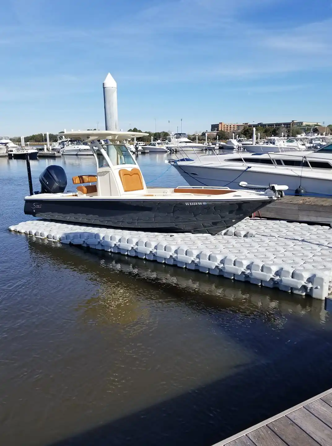 10'by 10' Floating Walkway - Durable Plastic Pontoon Pods
