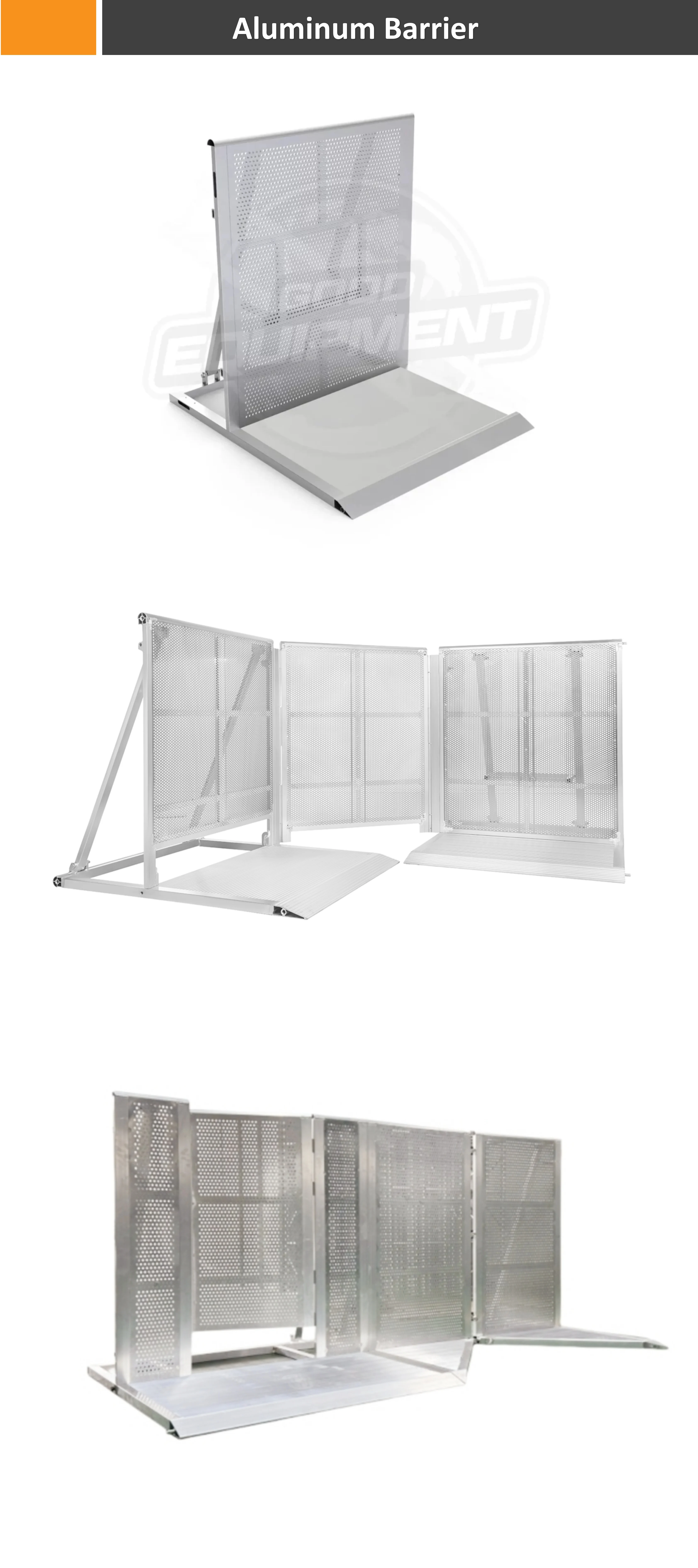 Foldable Aluminum Concert Stage Crash Barricade Crowd Control Stage ...