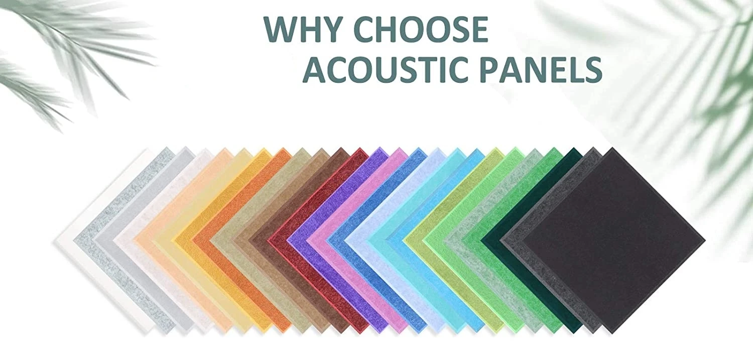 2420x1220x9mm High Density Polyester Fiber Acoustic Panel Home Office ...