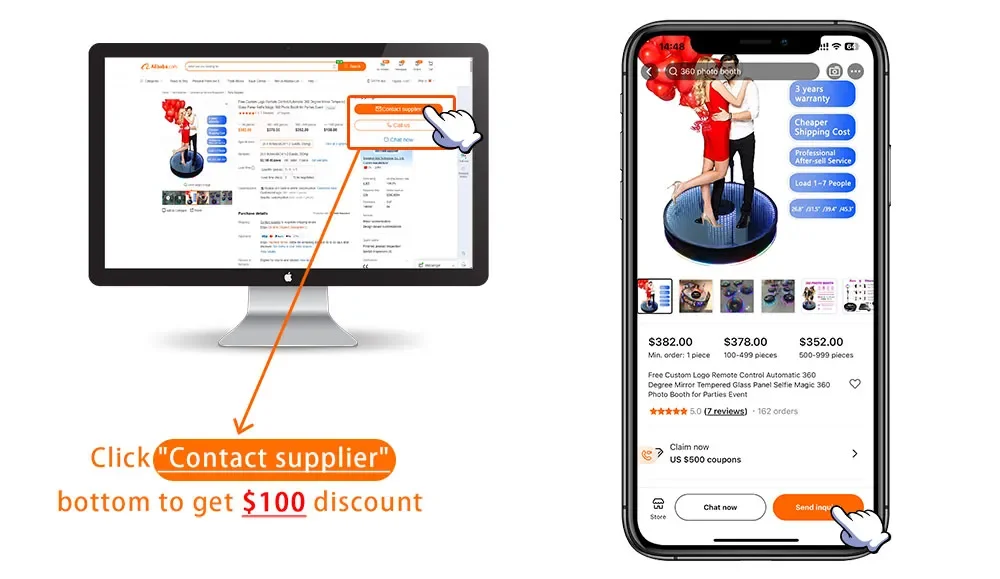 360 Photo Booth - Automatic Rotating Videobooth for Parties