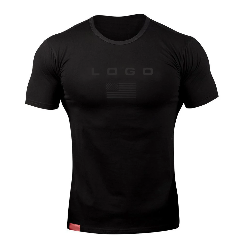 Custom Men Shirt Gym Wear Compression Tee Shirt Homme Coton Gym Tops ...