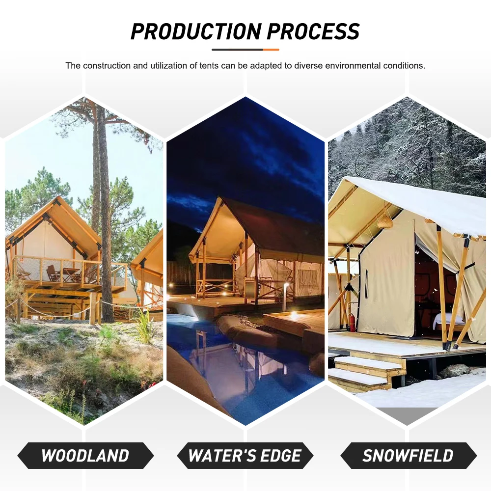 Luxury Glamping Tent SPC Luminatied Floor Tiles for T Shape Tent ...