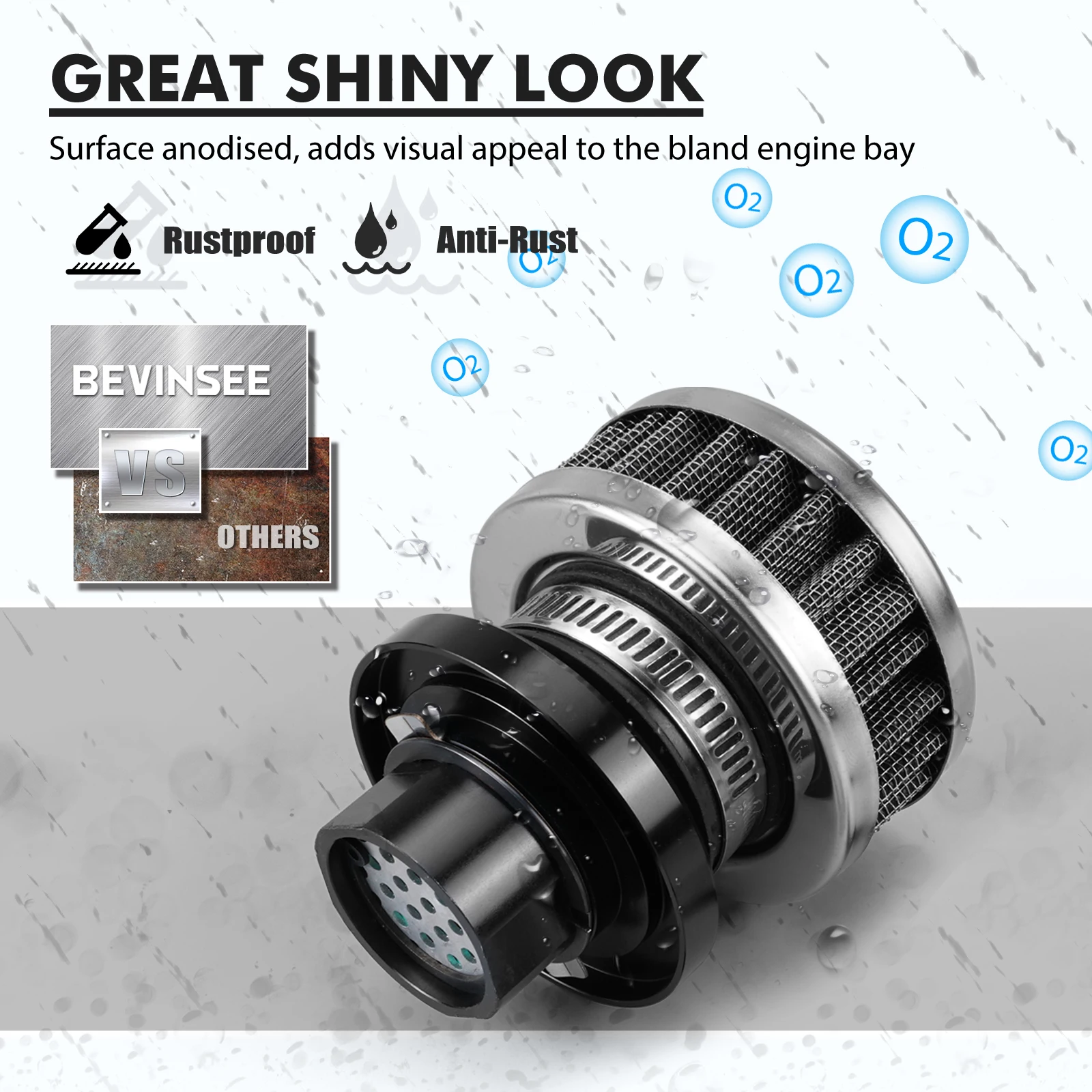 Bevinsee N54 Aluminium Oil Fill Crankcase Breather Cap