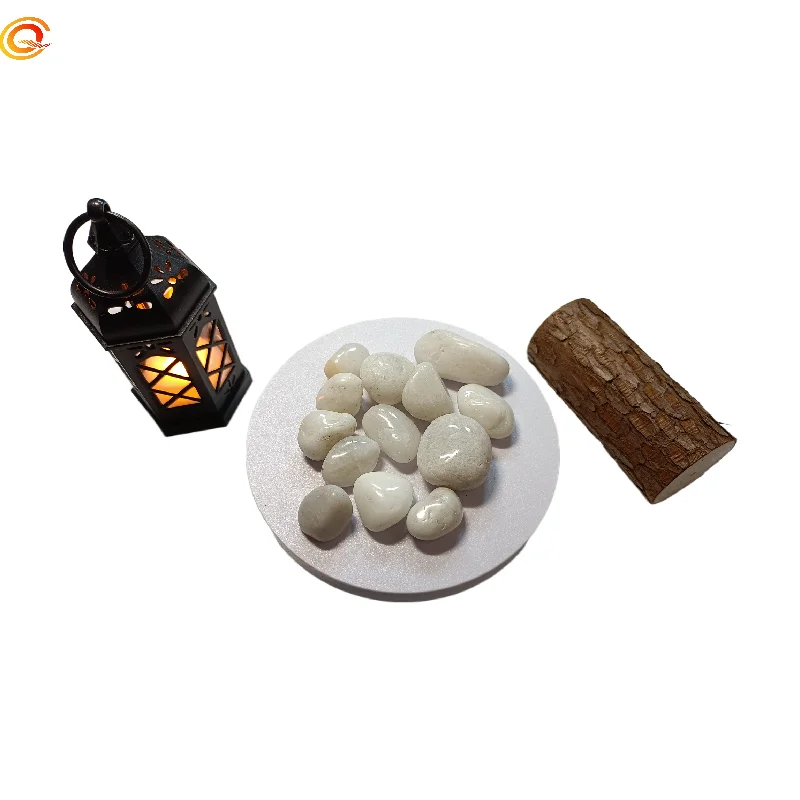 1-3CM White Pebble Stone for Garden Asai Polished Pebble Wash River ...