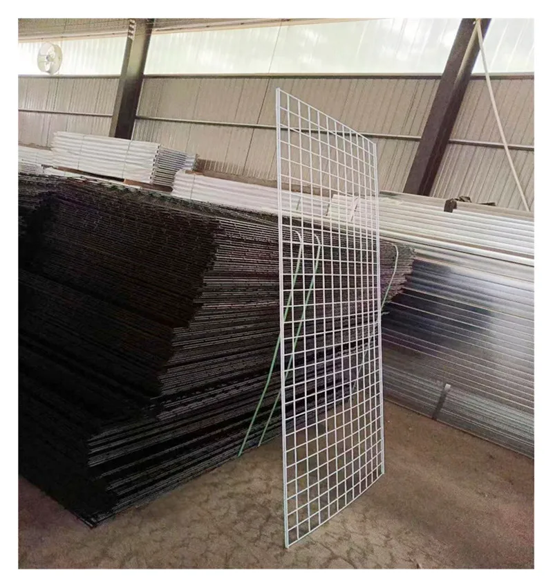 Metal Display Rack Assembly Wire Mesh Gridwall Panels Welded Wire Fence ...