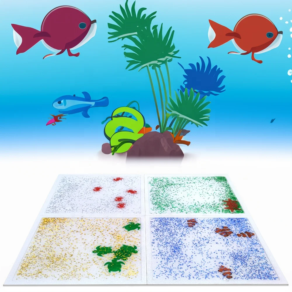 Sensory Toys for Autistic Children Aquarium Play Mat Stress Relief ...