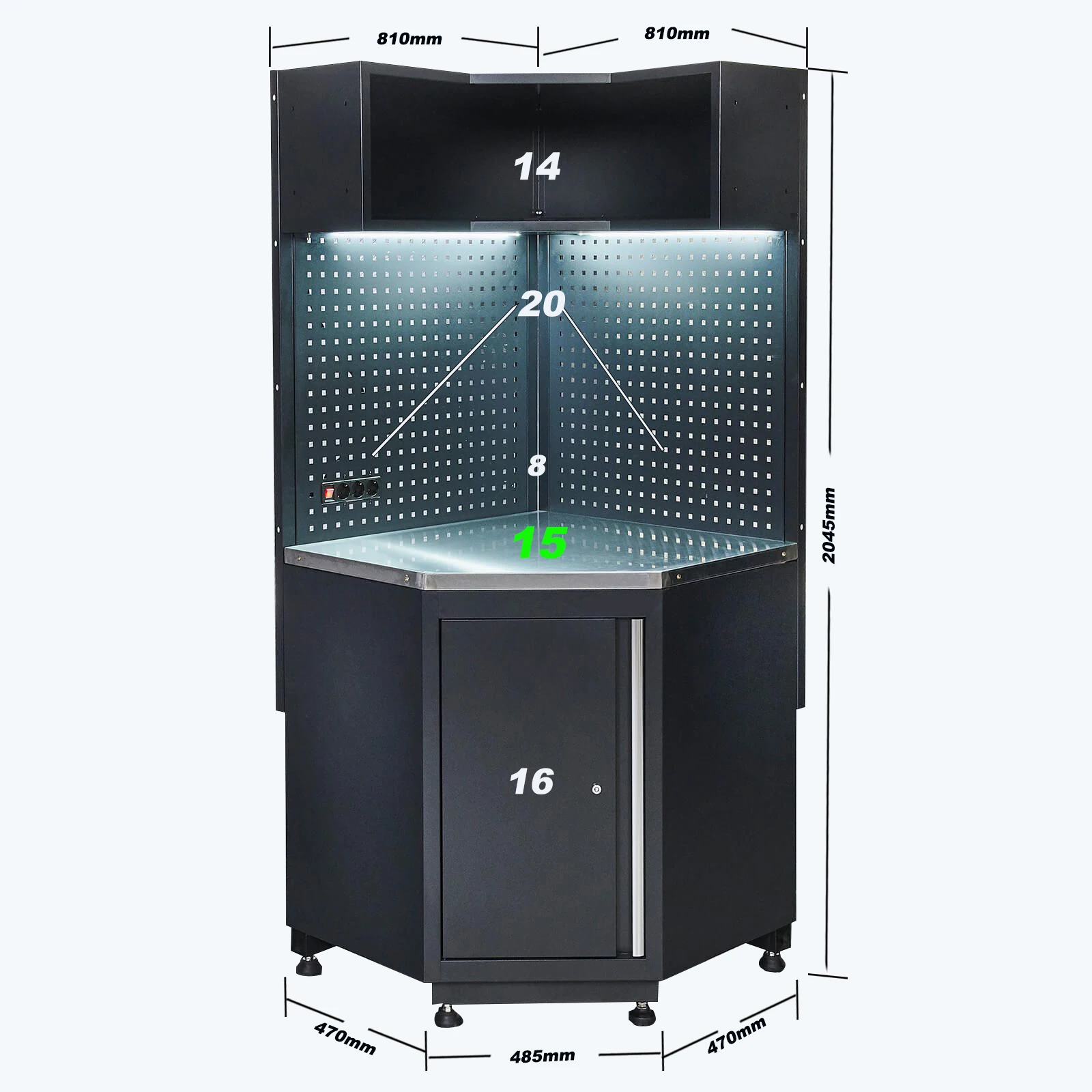 Durable Metal Tool Cabinet - Perfect for Workshop Storage