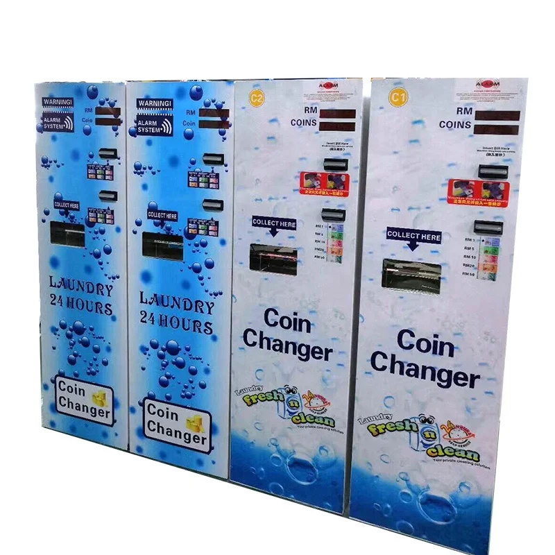 foreign paper cash change exchanger counter machine bill to coin and ...