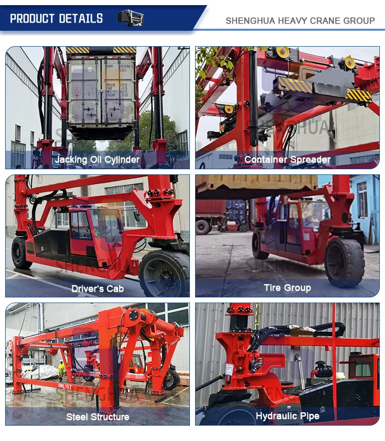 Container Straddle Carrier Crane Lift 40ft Container Hydraulic Driven ...