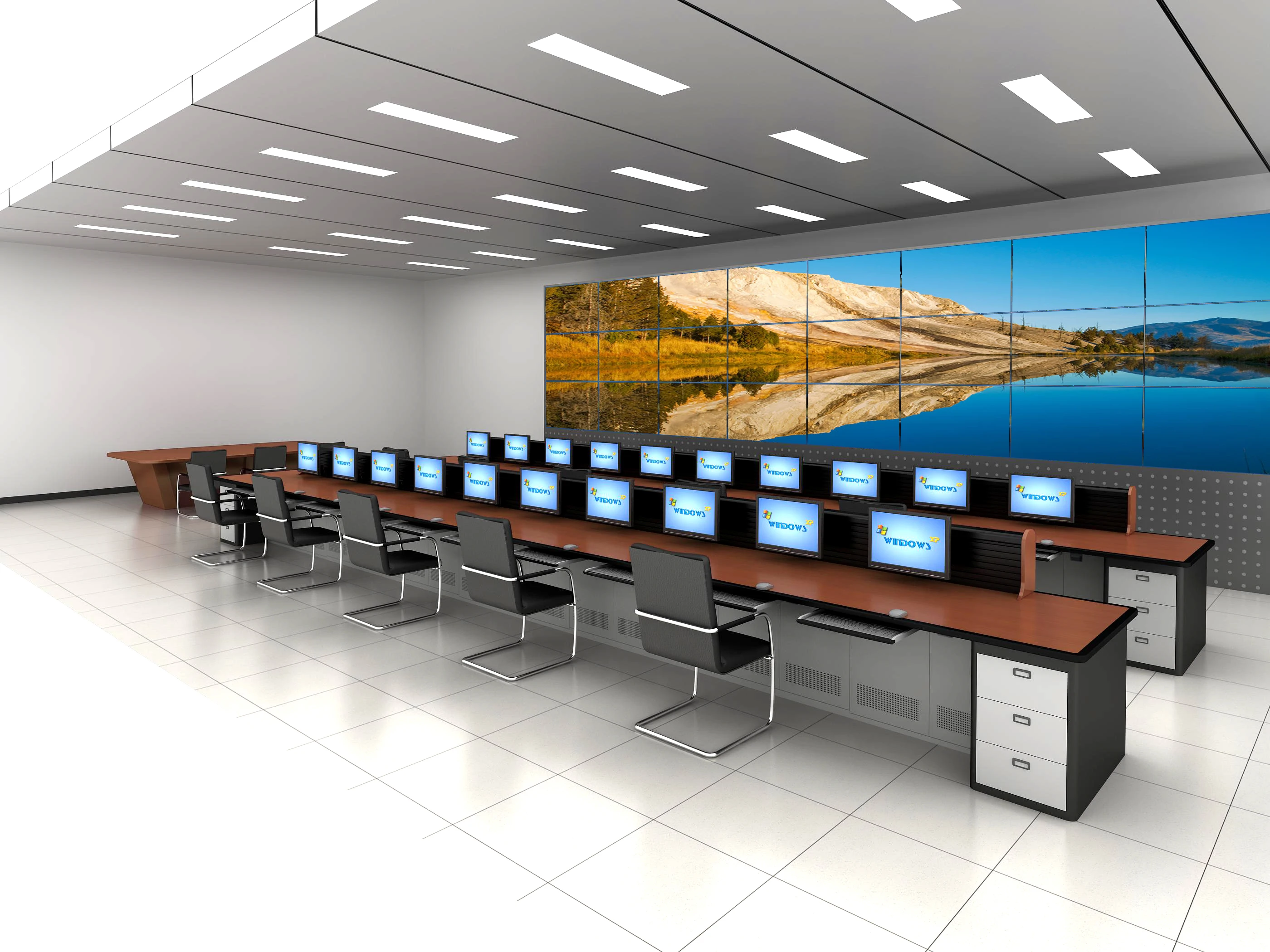 Broadcast Control Room Tables And Chairs Dispatching Workstations ...