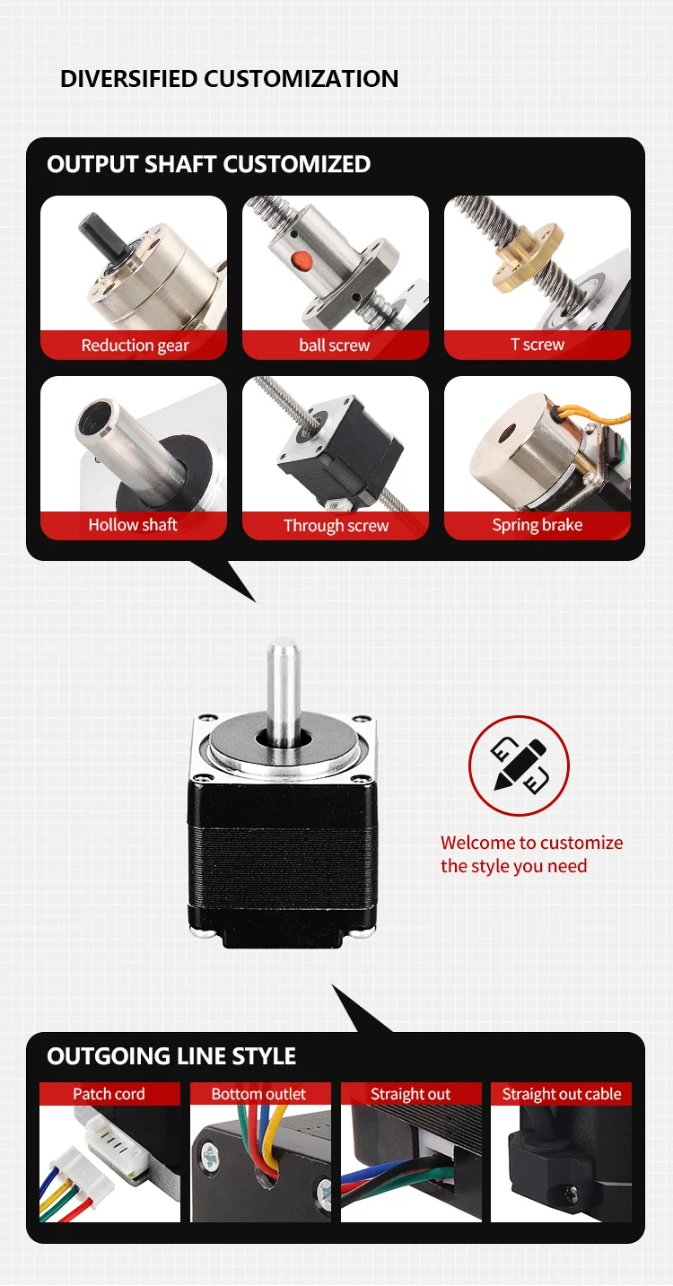 Kaihong 28x28x28mm 12v Hybrid Stepper Motor Nema 11 2810 Stepper Motor ...