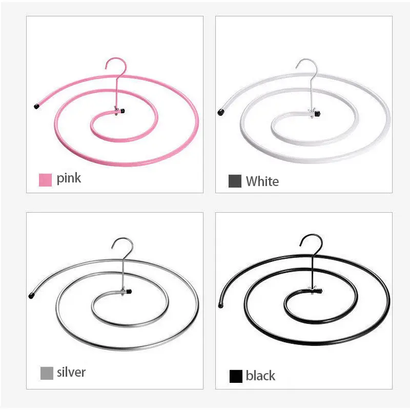 New Arrival Foldable Stainless Steel Hollow Round Hanger Spiral Hanger ...