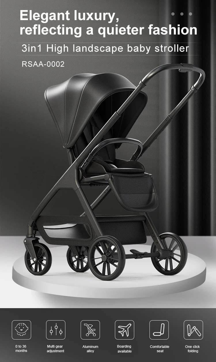 Wholesale Custom Baby Carriage 3 In 1 High Landscape Baby Strollers ...