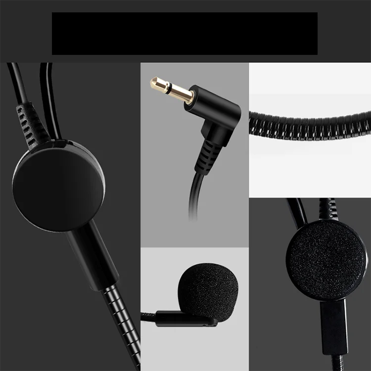 Xiexunda Loudspeaker Headset Microphone Rotary Headset Dedicated Wired ...