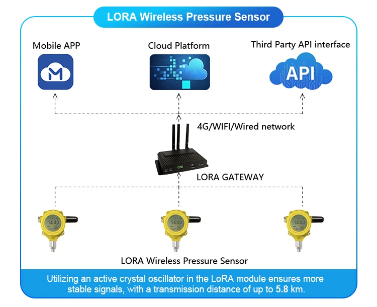 LORA 4G Industrial Iot Remote Water Level Sensor