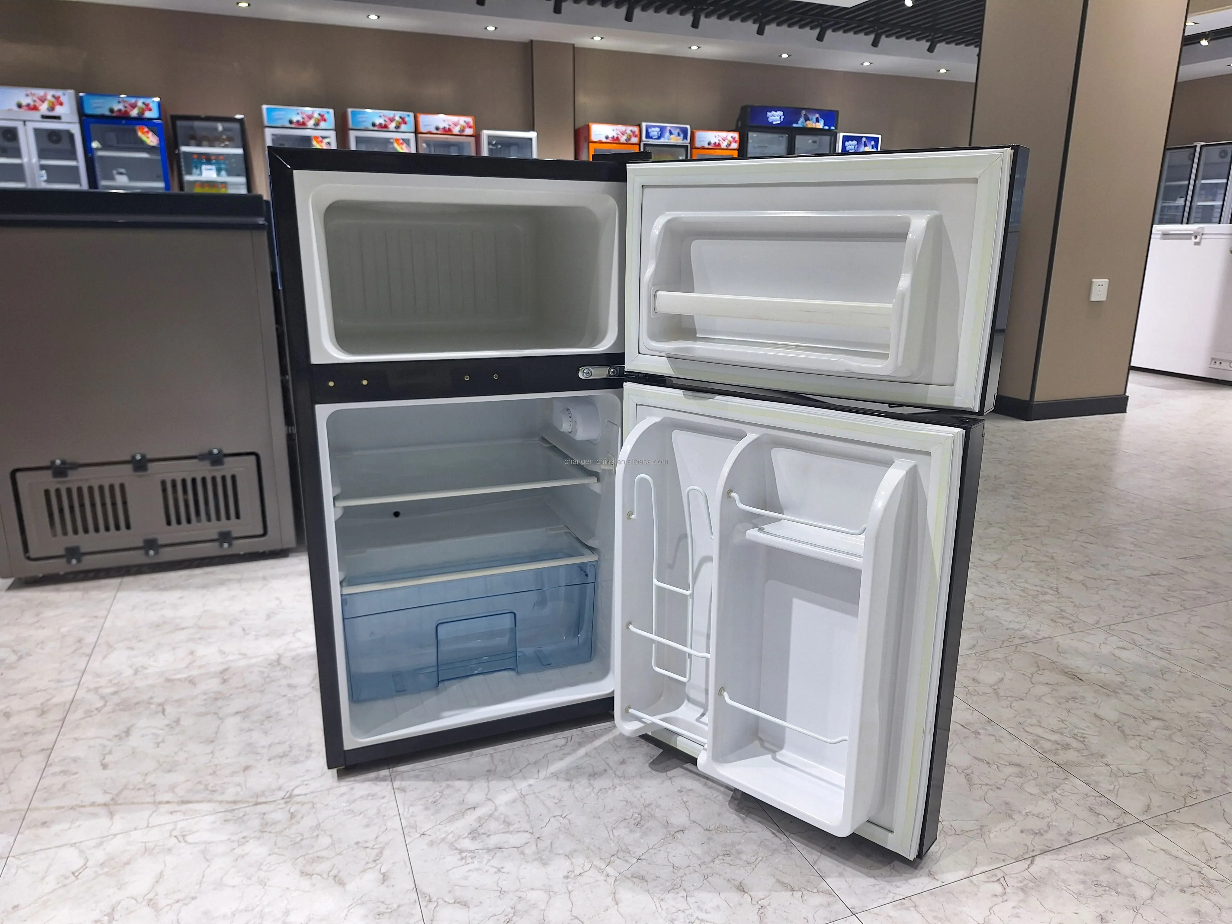 Stylish Glass Door Type Two Door Fridge Top Mounted Refrigerator Small ...