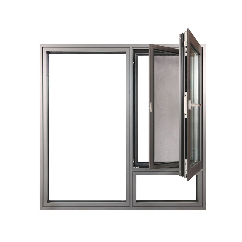 Casement windows combination italian design style out swing with screen ...