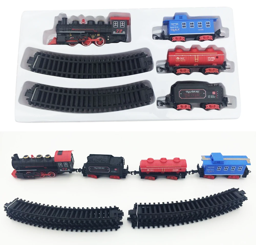 Battery Operated Plastic Classical Steam Locomotive Train Set Toy - Buy ...