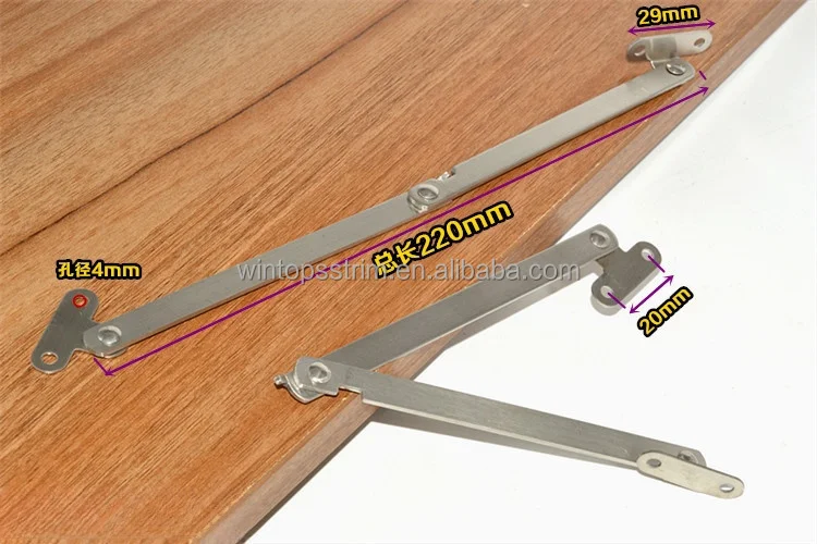 Stainless Steel Two-fold Supporting Rod Cabinet Stays Lid Cabinet Door ...