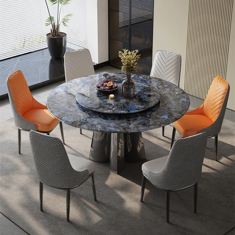 Luxury Italian Leather Dinner Dining Table And Chairs 6 Luxury Dinning ...