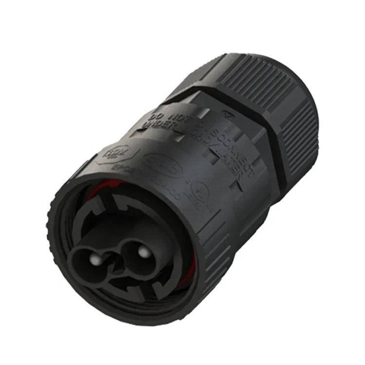 2 pole male plug connector terminal rewireable connector for cable ...