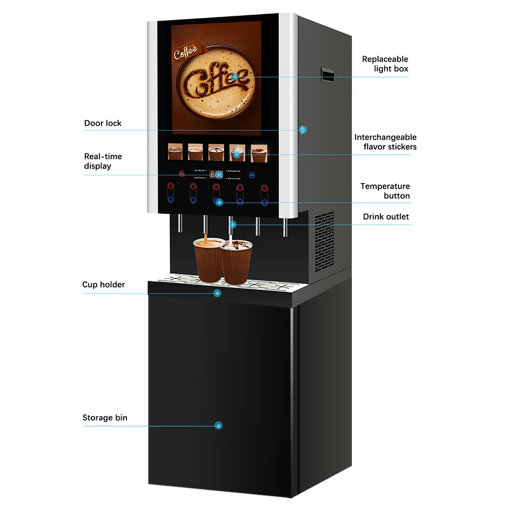 Wholesale Commercial Users-Friendly Instant Vending Coffee Maker Machine